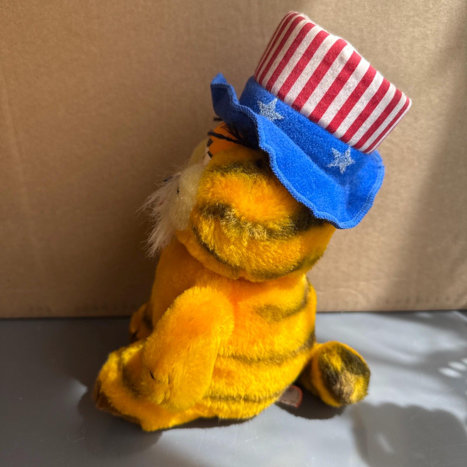 Vintage 1981 Garfield Uncle Sam Plush Dakin USA 4th of July Flag - Etsy