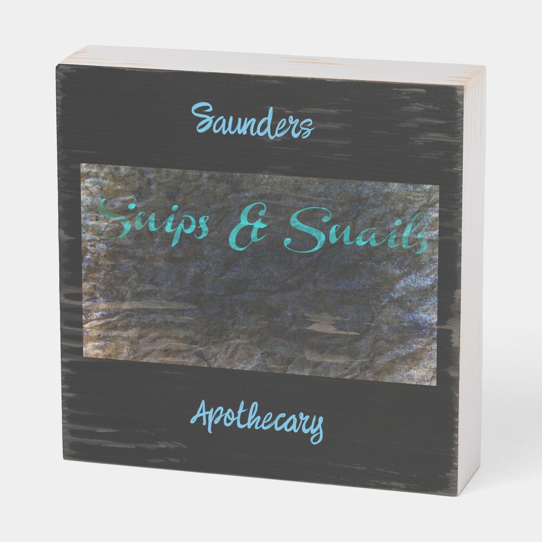 Saunders Apothecary Snips and Snails Wooden Box Sign 6 X 6 Halloween ...
