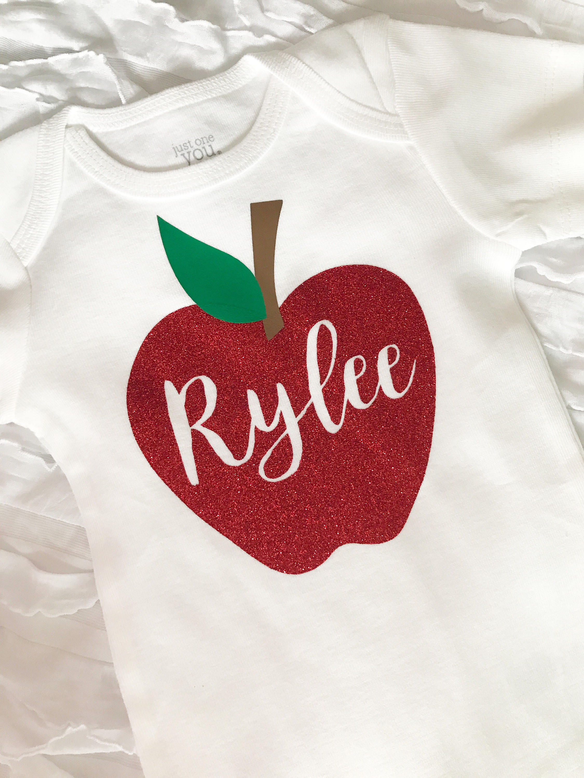 First Birthday Apple Outfit.apple Name Bodysuit. Apple. Fall Birthday ...