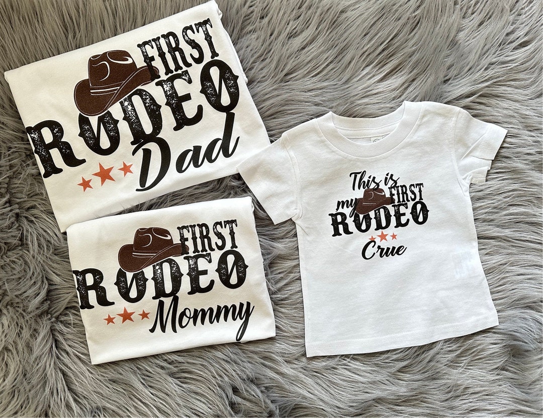 First Rodeo Birthday Outfit. Family Party Shirts. Smash Cake Bodysuit ...