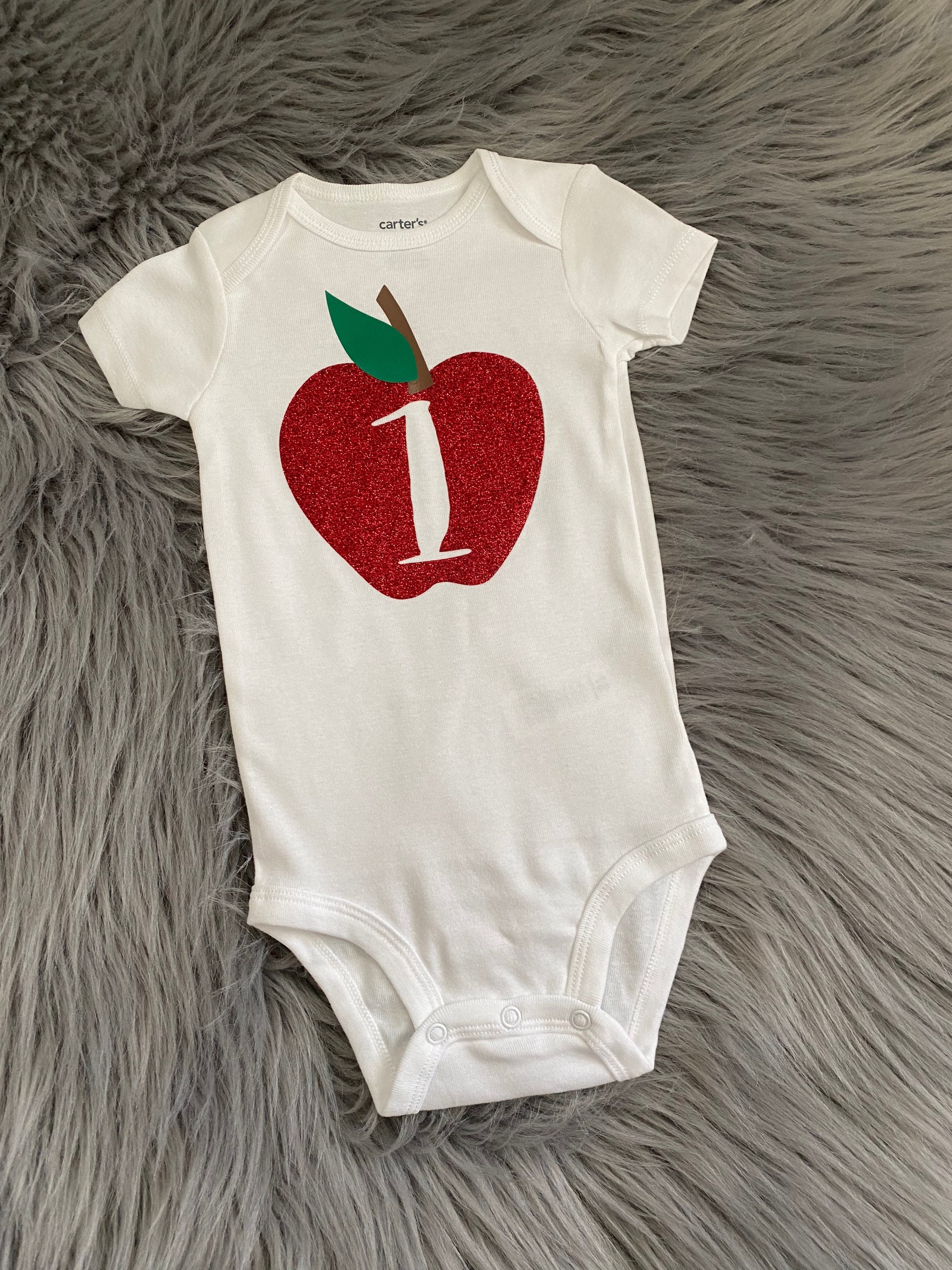 First Birthday Apple Outfit.apple Name Bodysuit. Apple. Fall | Etsy