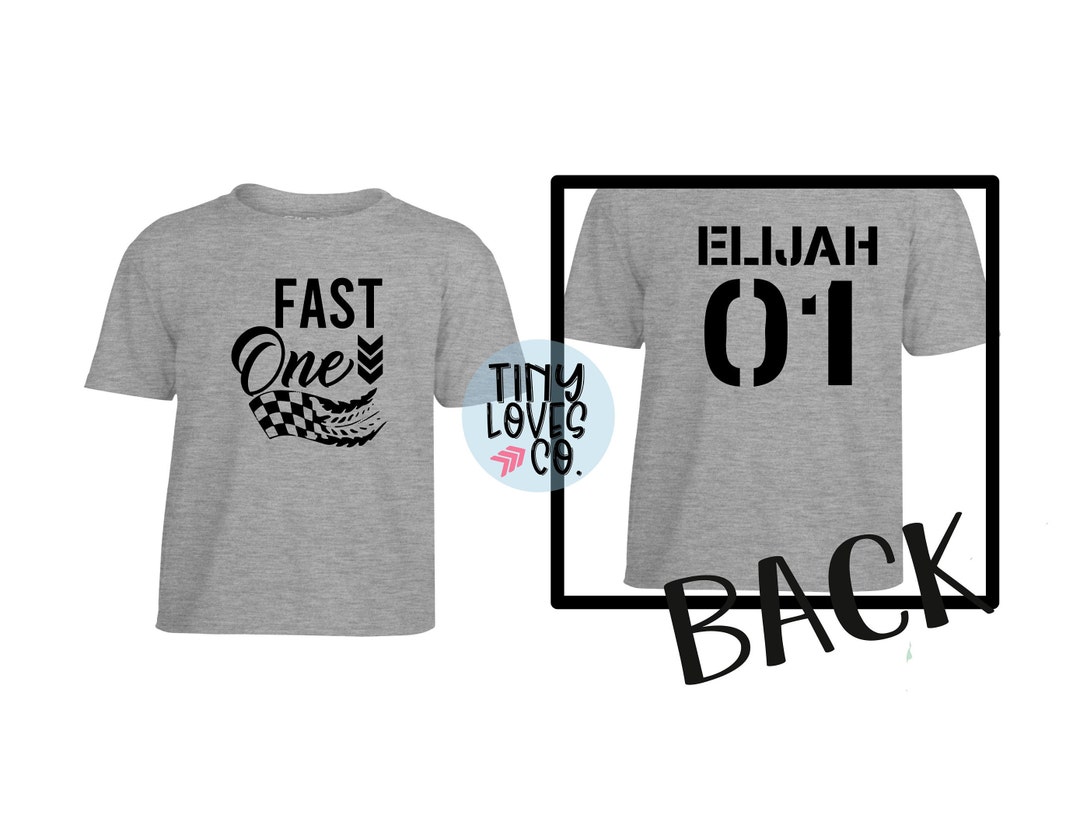 Fast One Birthday Tshirt First Birthday Shirt 1st Birthday Racecar ...