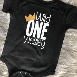Wild One Birthday. King of All Wild Things. First Birthday Shirt. Crown ...