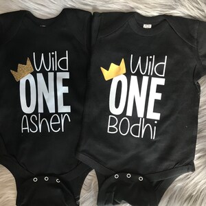 Wild One Birthday. King of All Wild Things. First Birthday Shirt. Crown ...