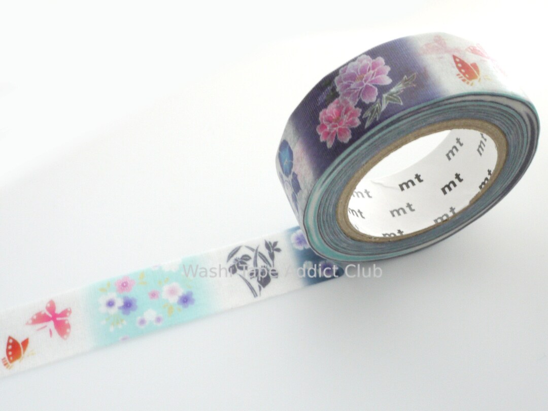 Japanese Kimono Pattern Washi Tape, Lots of Flowers Washi Tape - Etsy