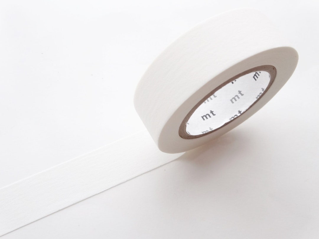 Matte Finish White Japanese Washi Tape White Washi Tape Jar - Etsy