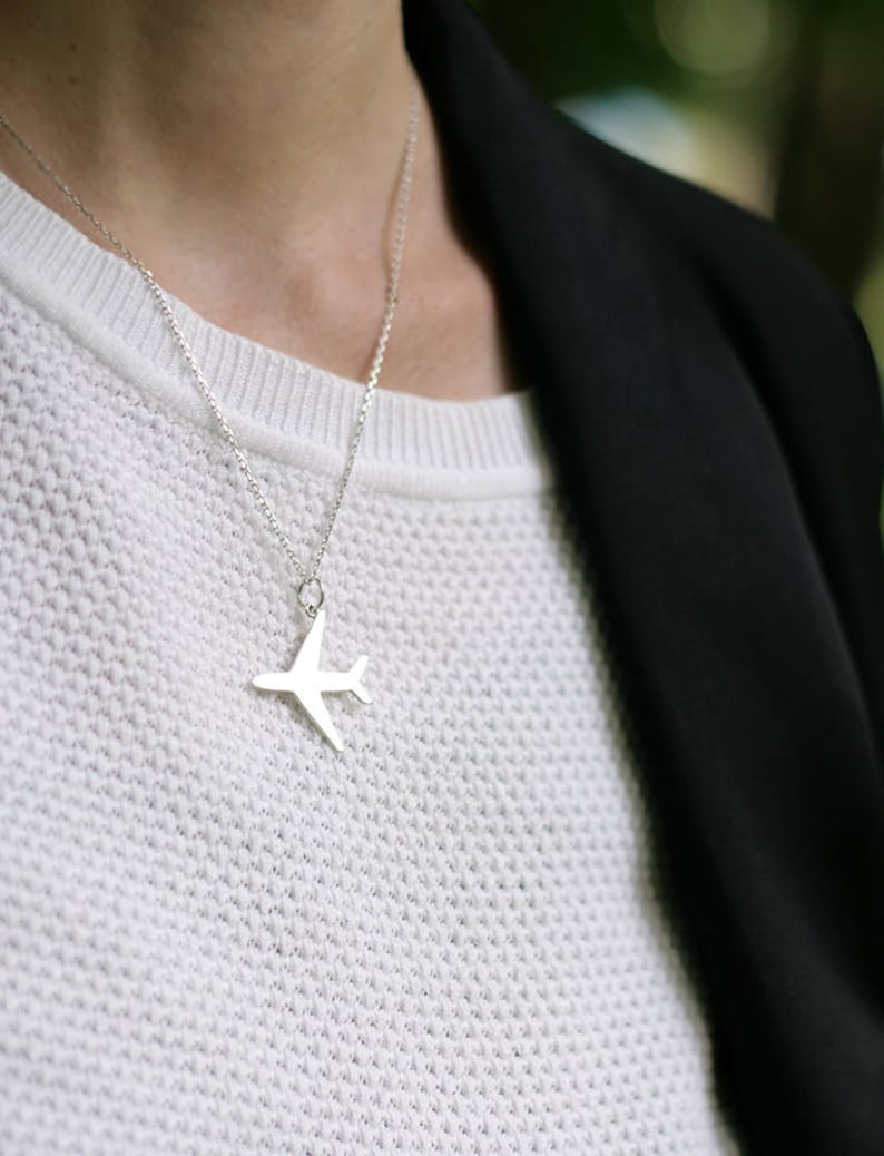 Airplane Necklace, Travel Necklace, Pilot Gifts, Aviation Gifts, Gifts ...