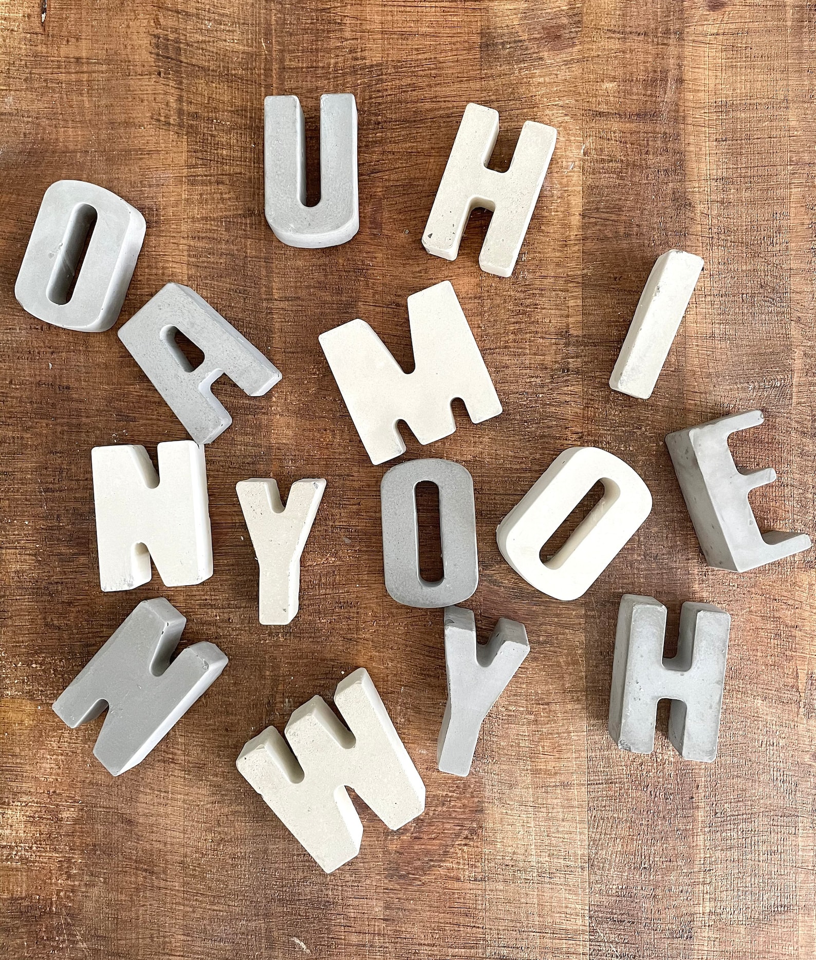 Concrete words fridge magnets concrete word art handmade | Etsy