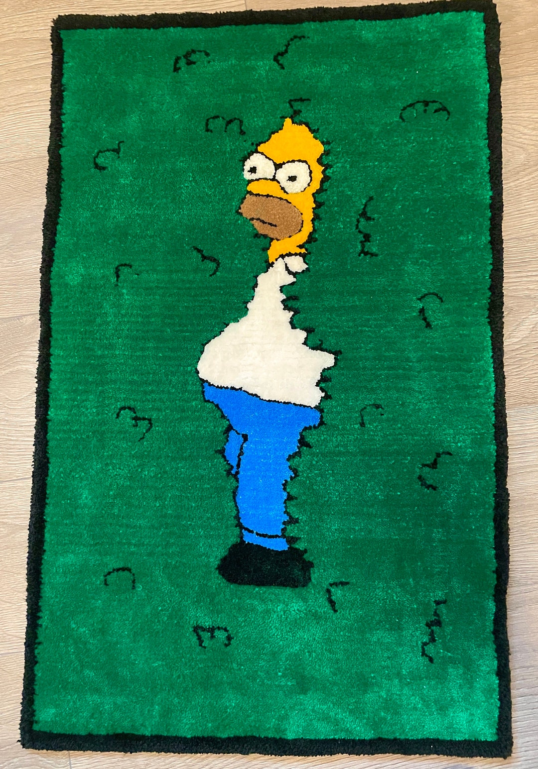 Homer Simpson Handmade Rug Homer Bush Meme - Etsy