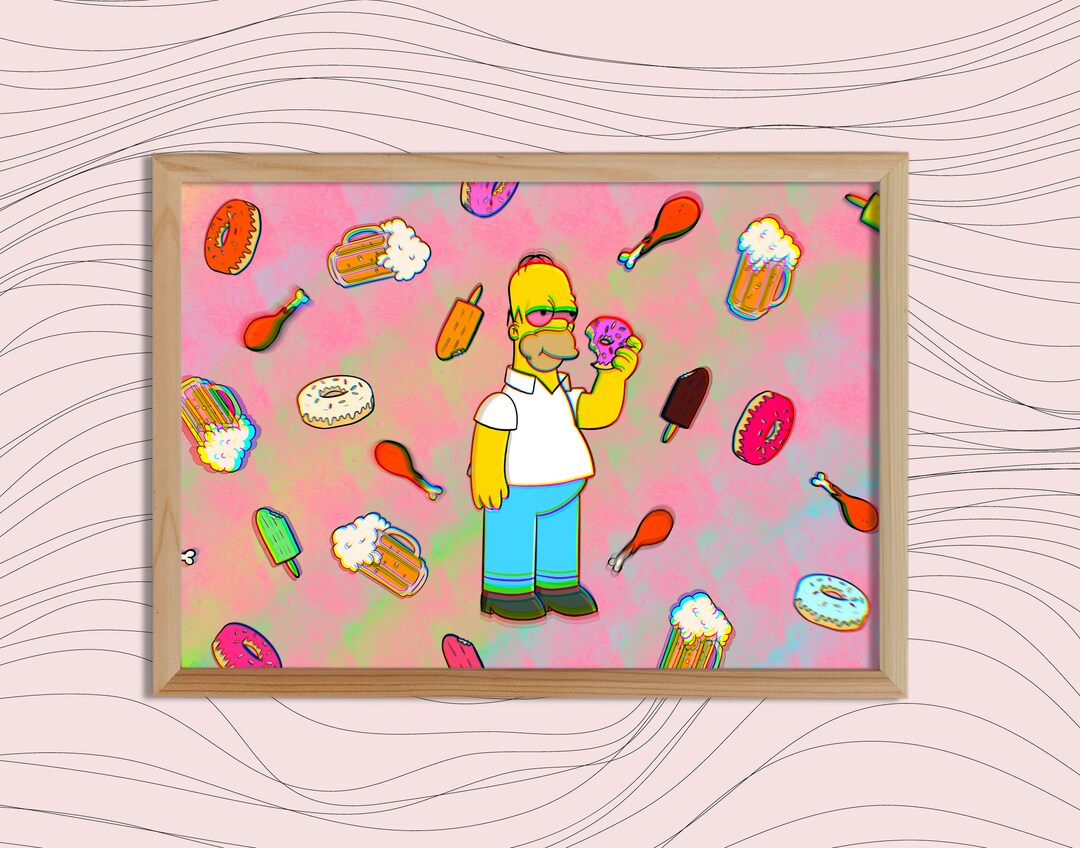 STONER GIFT ART Simpson Print Decor Funny Gift - Etsy