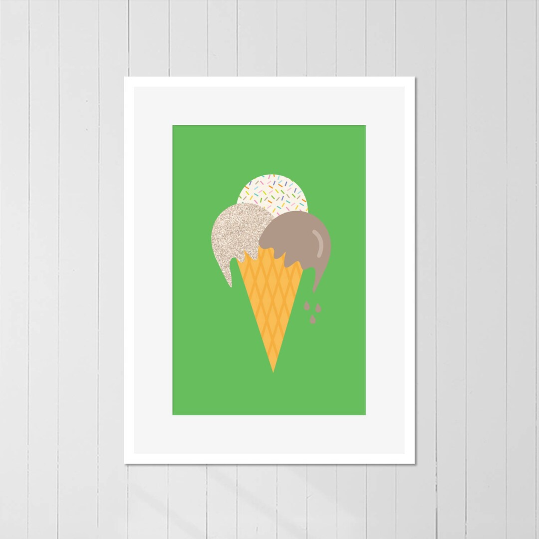 Ice Cream Wall Poster Digital Download Great for Birthday Party Decor ...