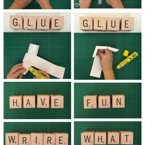 Living Room Decor, Printable Letter Blocks for Living Room, Rustic Home ...