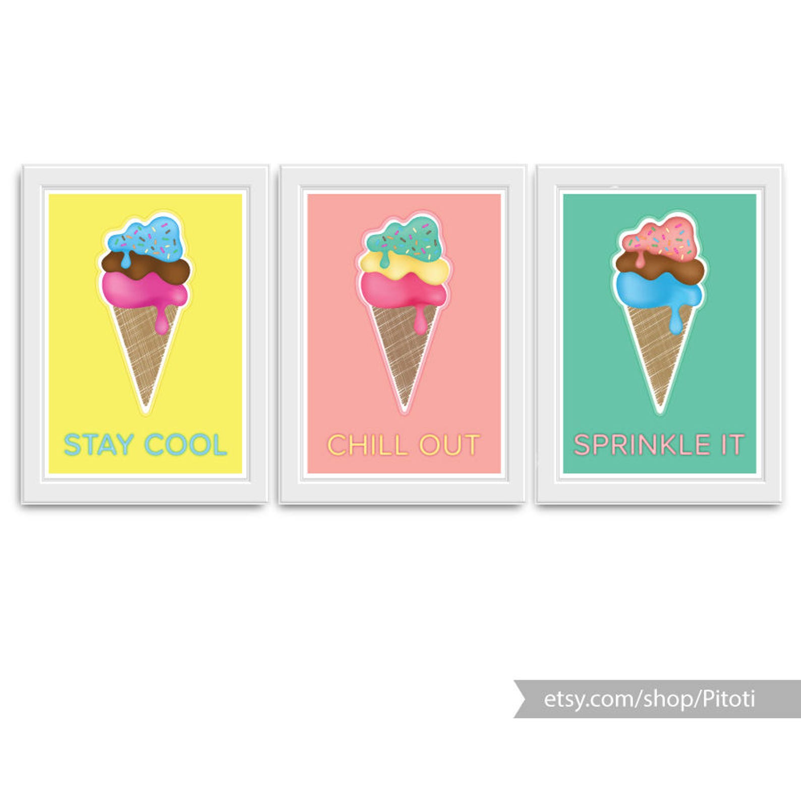 Ice Cream Print Ice Cream Art Ice Cream Sign Ice Cream - Etsy