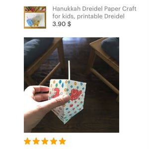 Hanukkah Craft, Hanukkah Dreidel, Paper Dreidel Craft for Kids ...