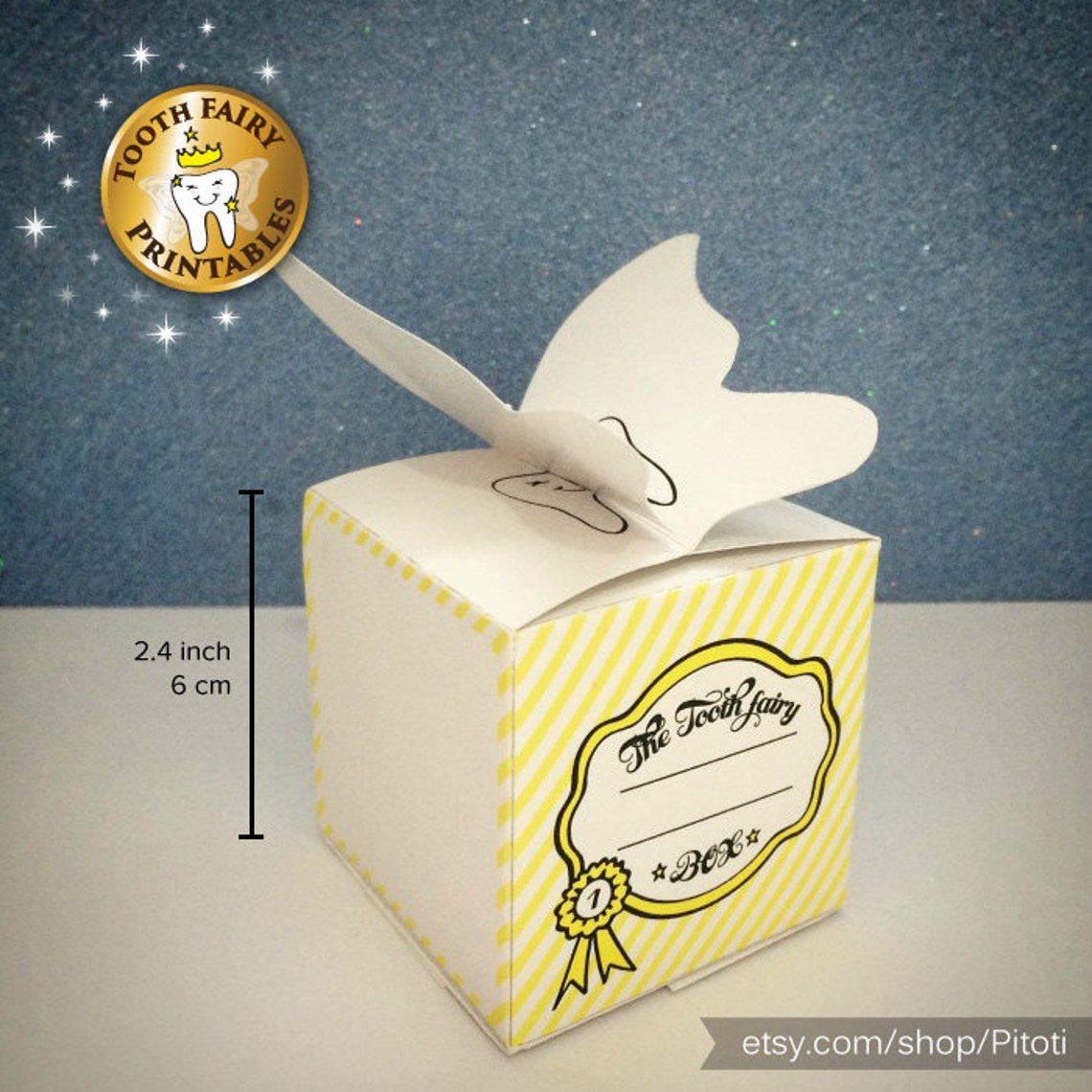 Tooth Fairy Box Lost Tooth Box Printable Keepsake Box DIY - Etsy