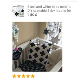 Baby Mobile Printable DIY Mobile Nursery Mobile Black and - Etsy