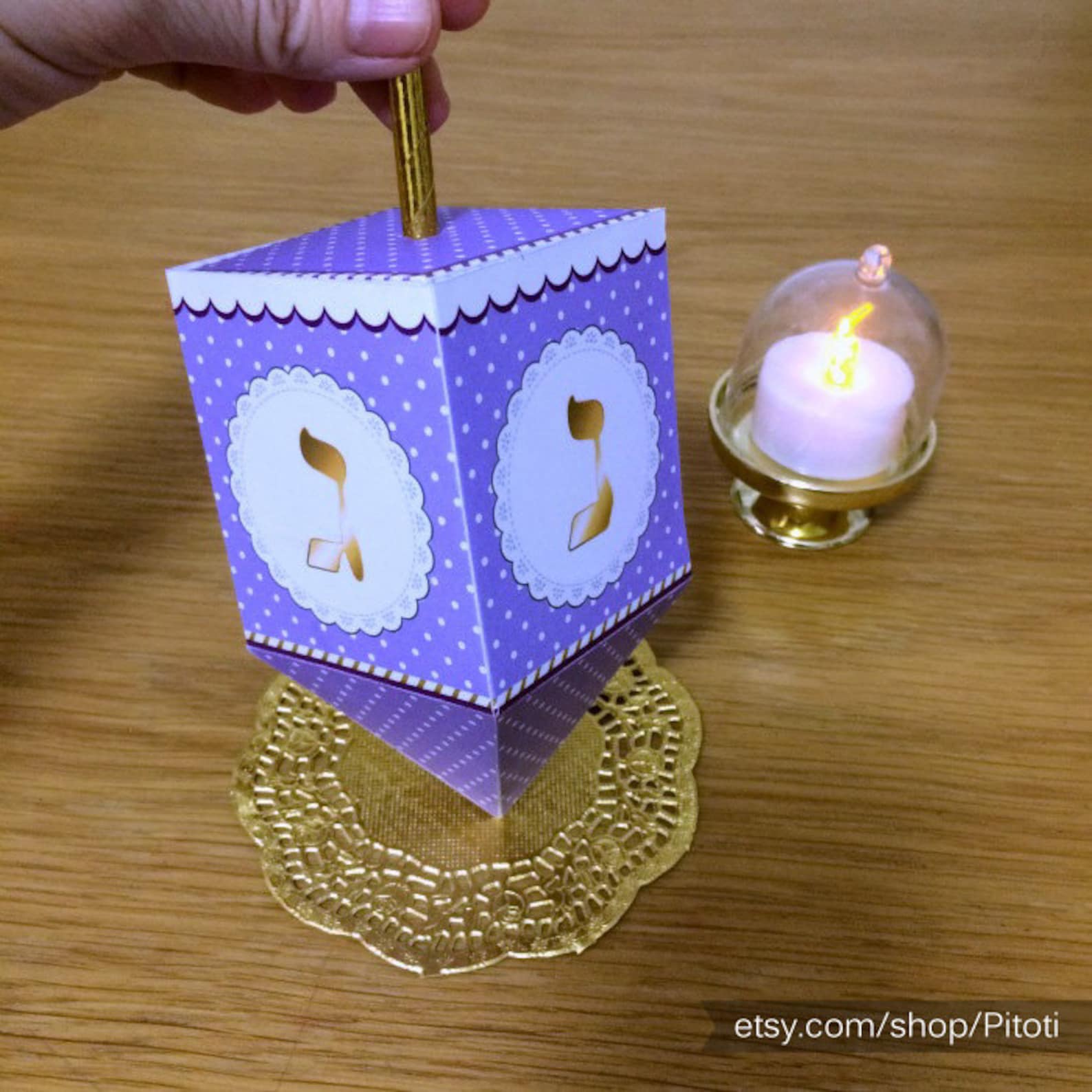 Hanukkah dreidel printable dreidel template to create 3D | Etsy