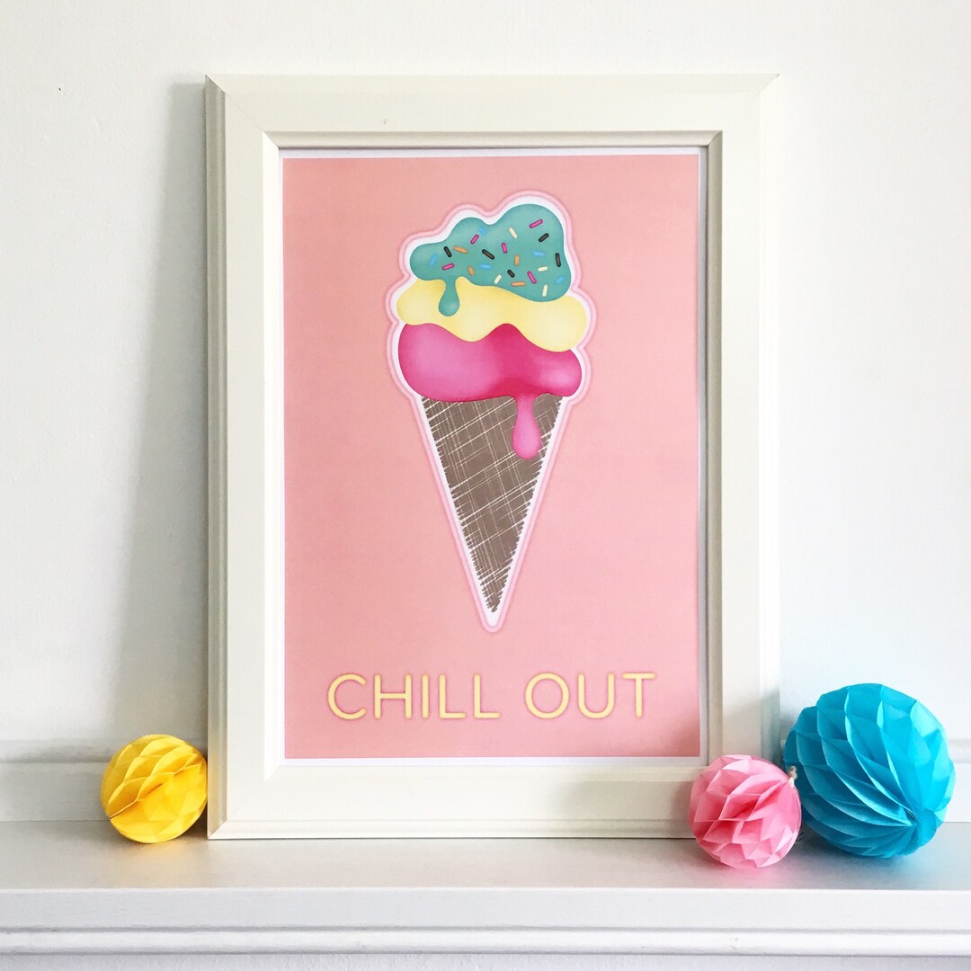 Ice Cream Sign, Printable Ice Cream Room Decor, Ice Cream Print ...