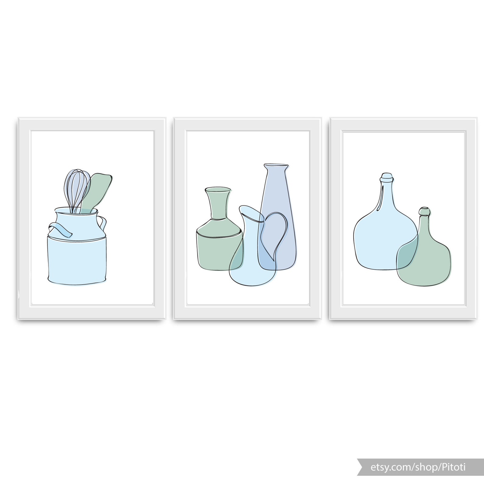 Set of 3 Prints for Kitchen Kitchen Printable Art Kitchen - Etsy
