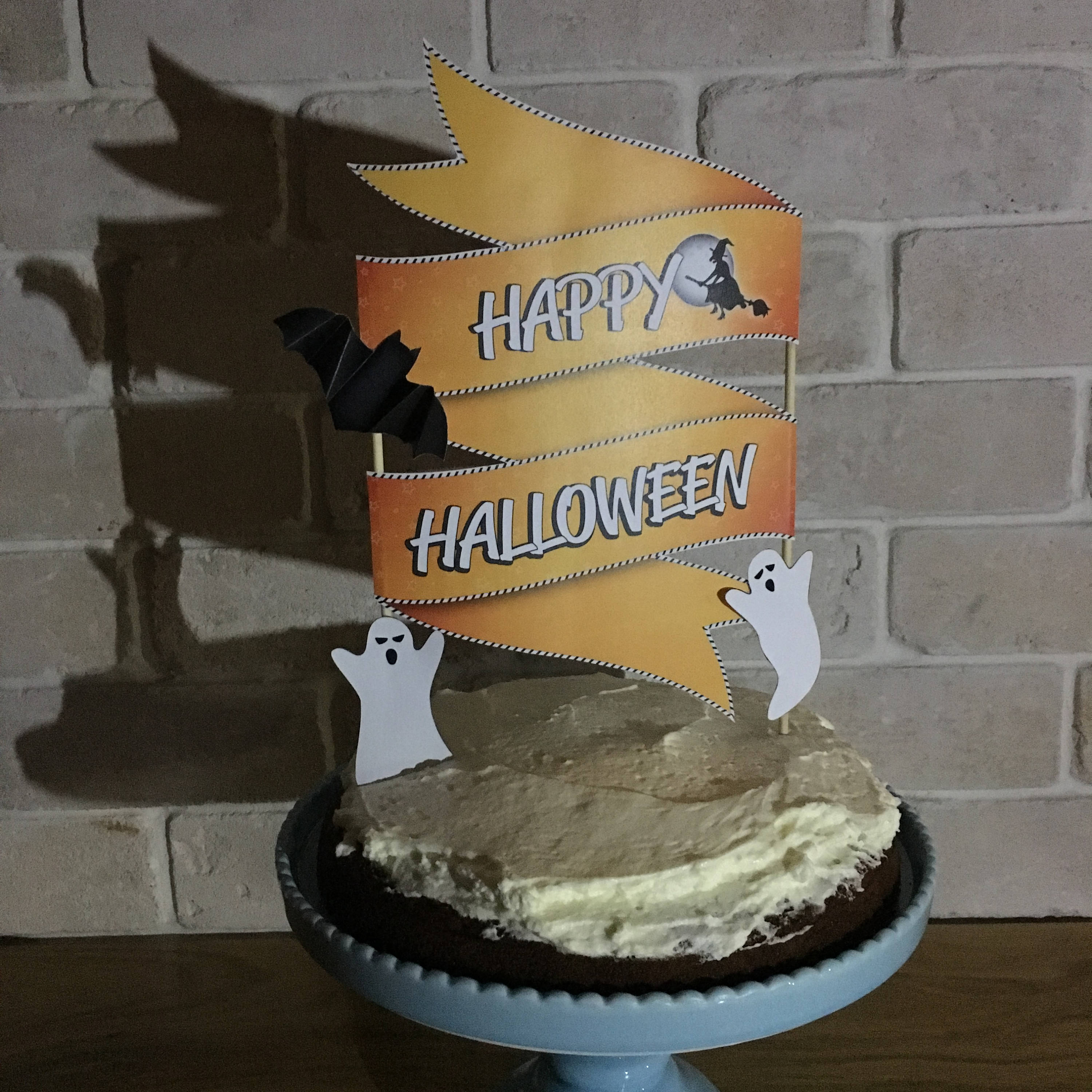Halloween Cake Topper, Printable Halloween Decor, Halloween Ghost and ...