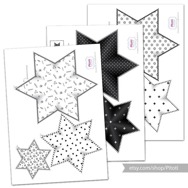 Baby Mobile Printable DIY Mobile Nursery Mobile Black and | Etsy