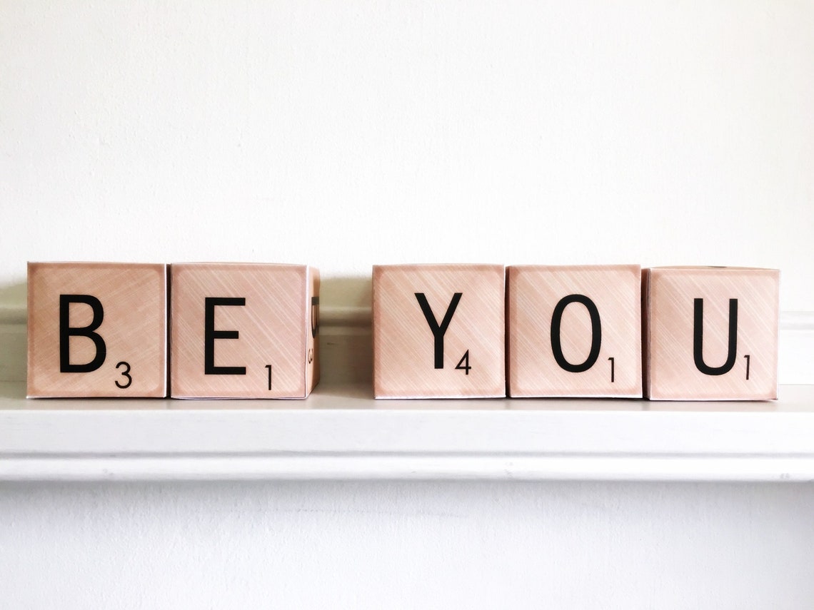 Living Room Decor, Printable Letter Blocks for Living Room, Rustic Home ...