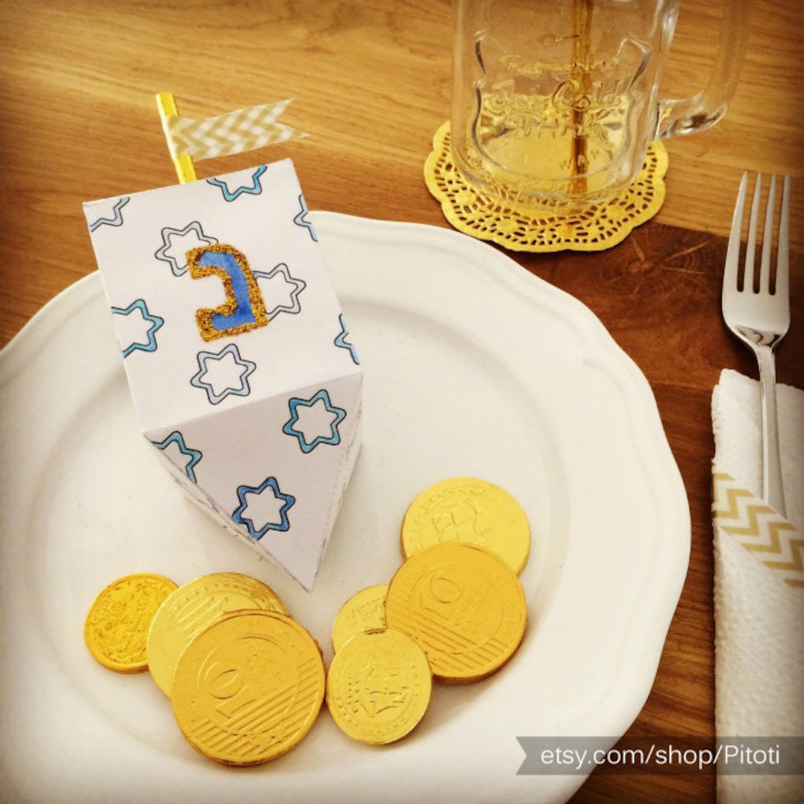 Hanukkah Craft Hanukkah Dreidel Paper Dreidel Craft for - Etsy