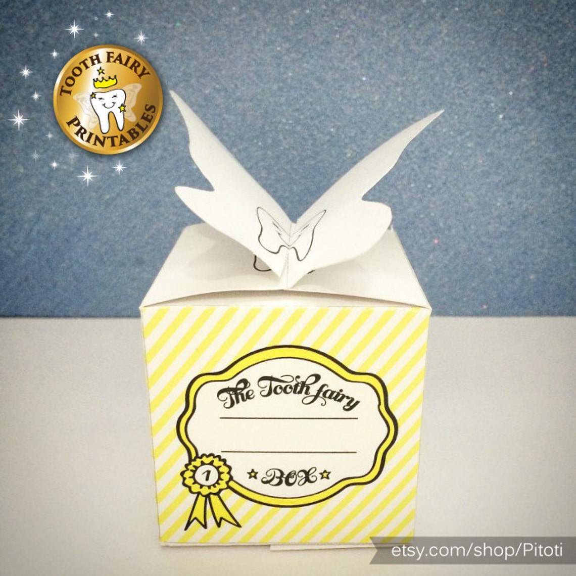 Tooth Fairy Box Lost Tooth Box Printable Keepsake Box DIY - Etsy