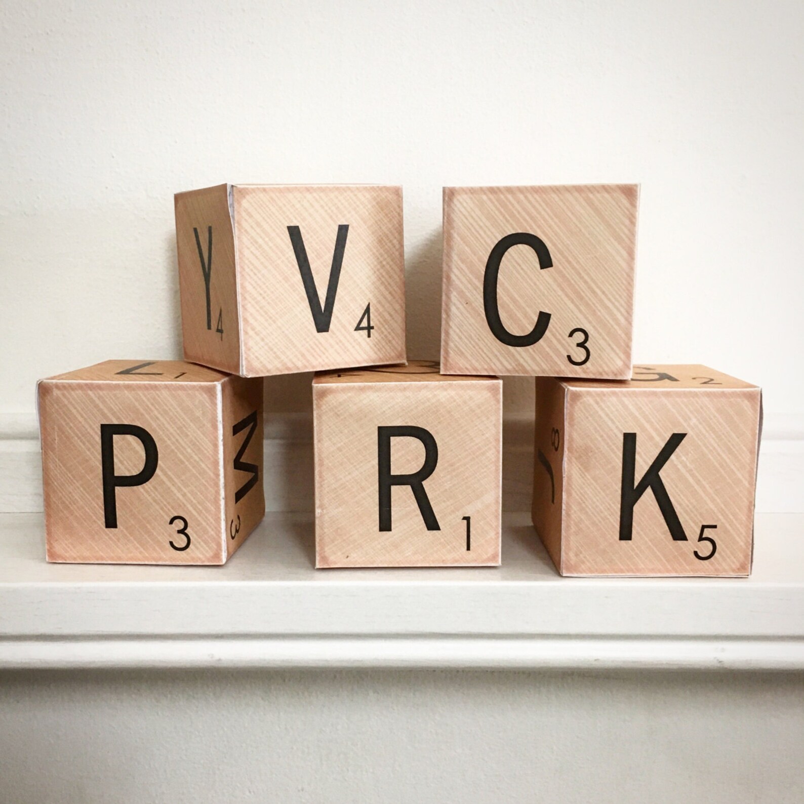 Living Room Decor, Printable Letter Blocks for Living Room, Rustic Home ...