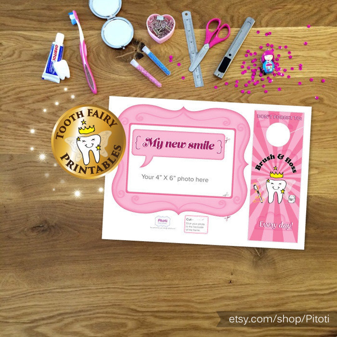 Tooth Fairy Printable for Girl, Printable Tooth Fairy Lost Tooth Photo ...