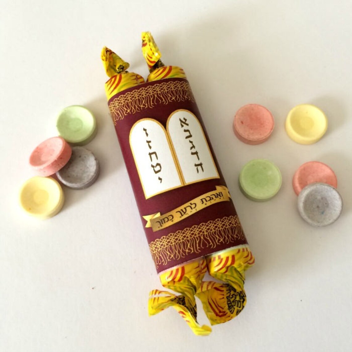 Bar Mitzvah Favors Printable Torah Candy Bar Wrapper GOLD - Etsy Israel