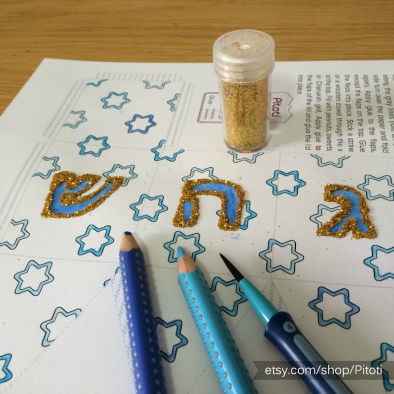 Hanukkah Craft Hanukkah Dreidel Paper Dreidel Craft for - Etsy