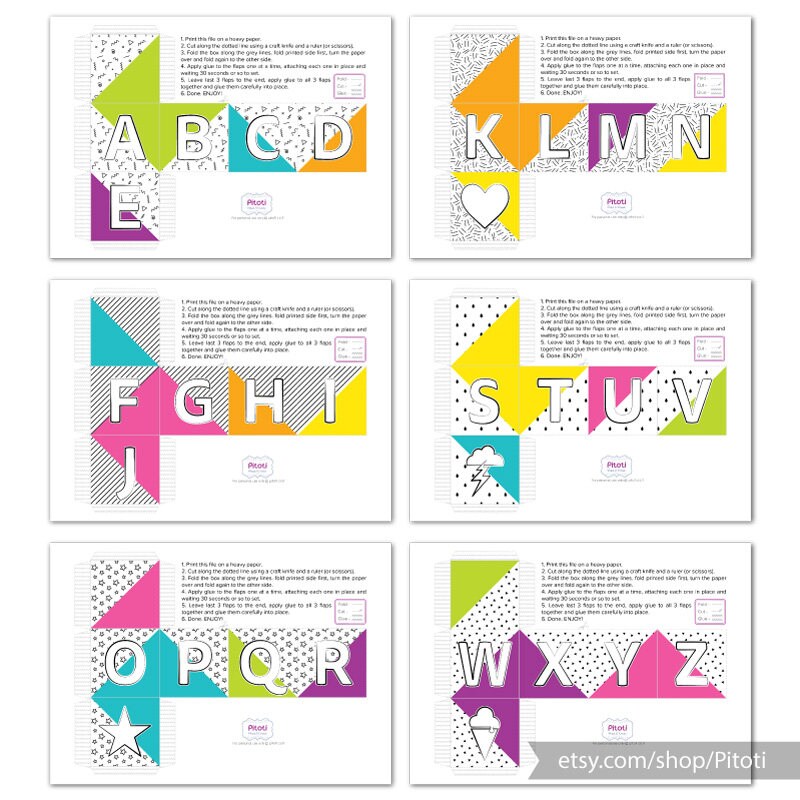 Baby name blocks Printable letter blocks for Nursery abc | Etsy