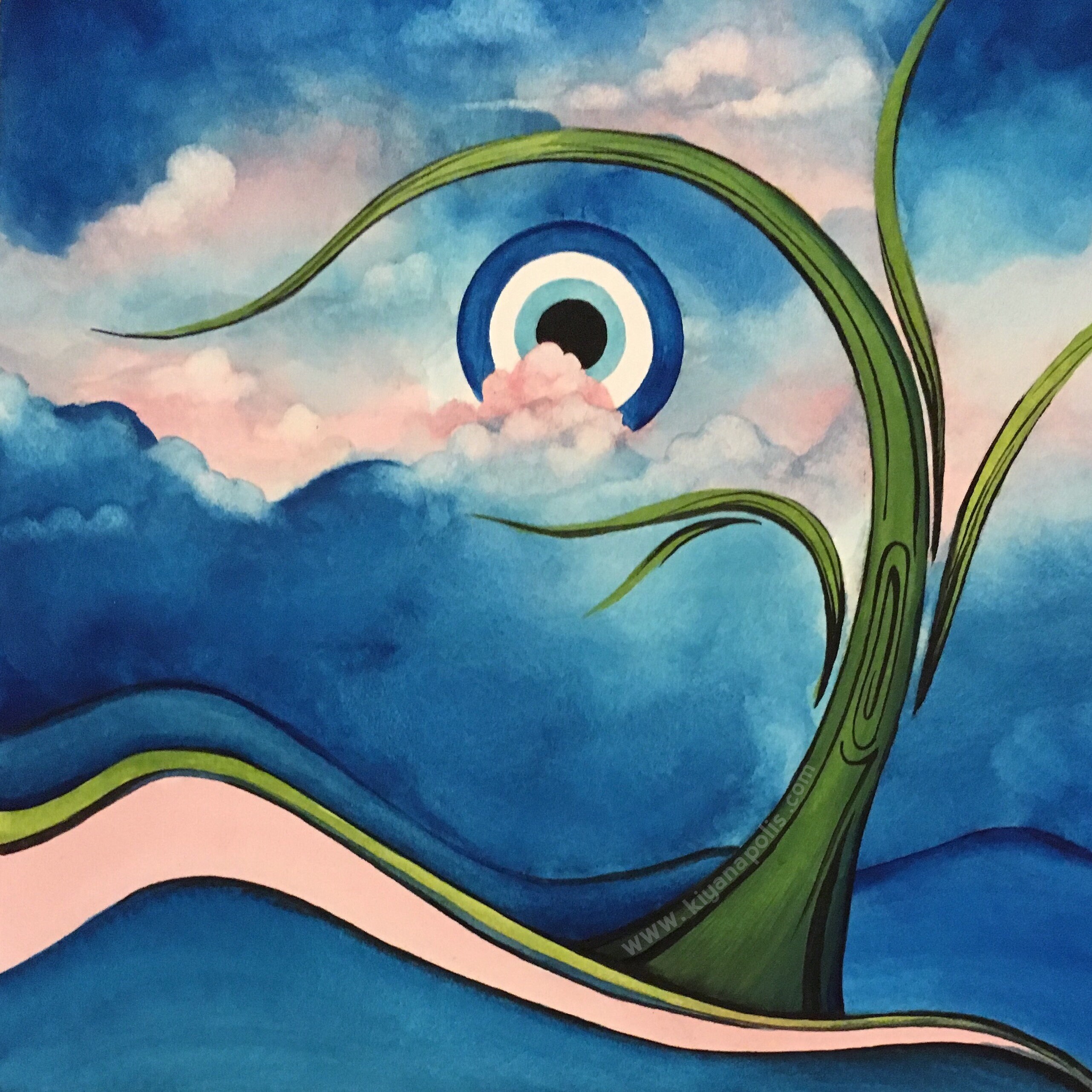 Evil Eye Tree Painting