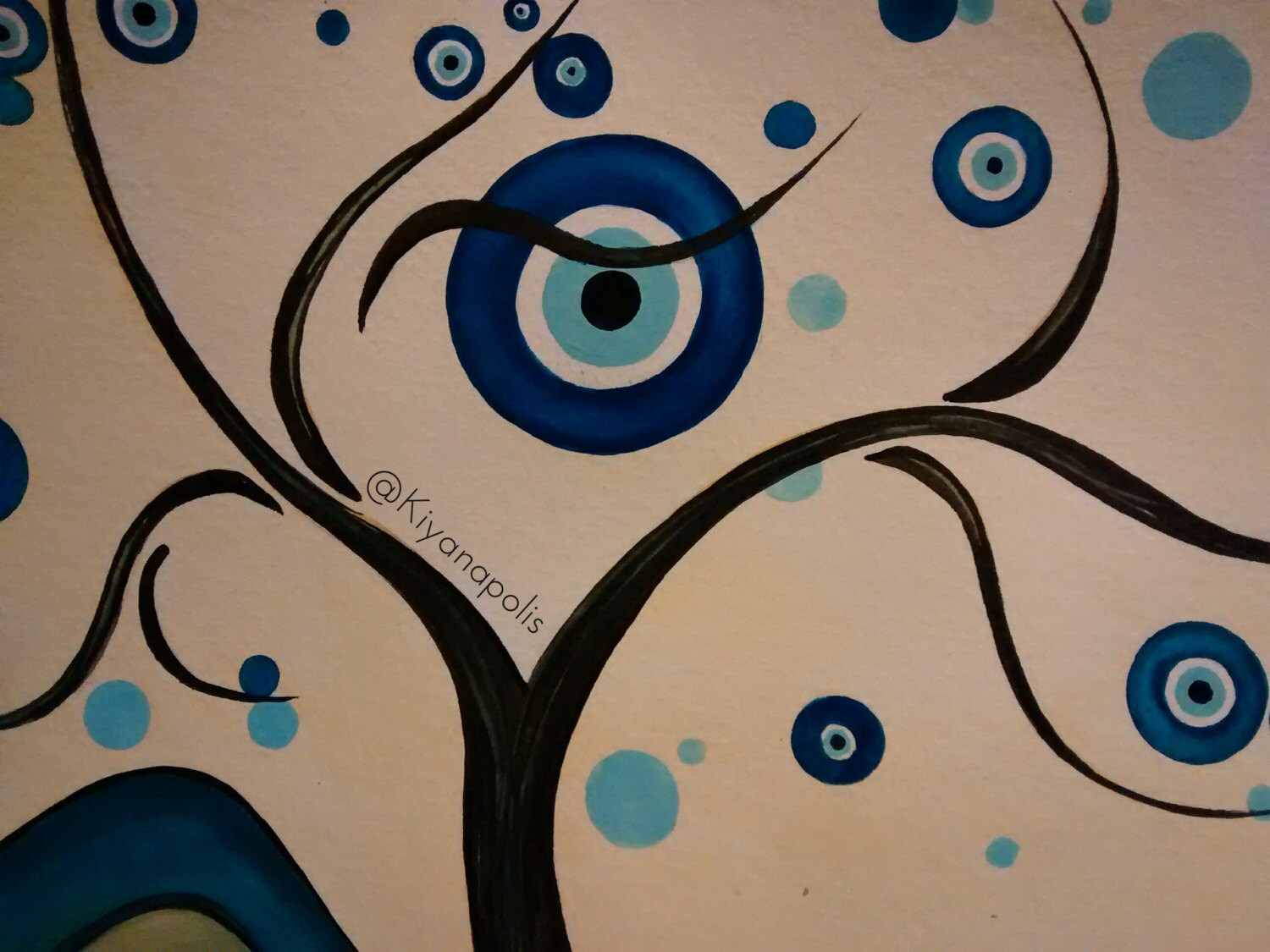 Evil Eye Painting Persian Art Watercolour Persian Gift | Etsy