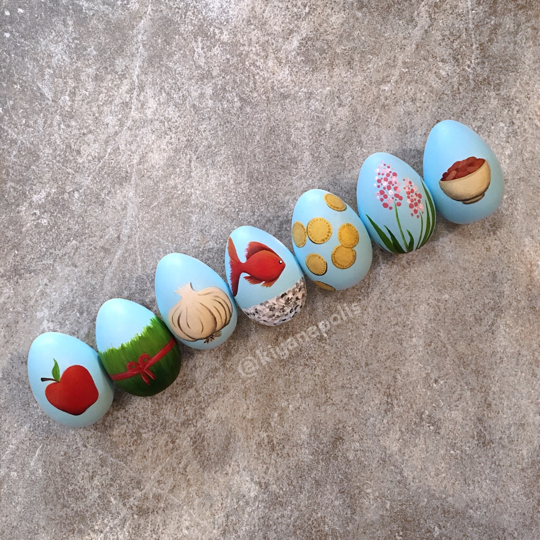 Norooz Eggs, Set of 7, Persian, Nowruz Eggs, Persian New Year, Haft ...