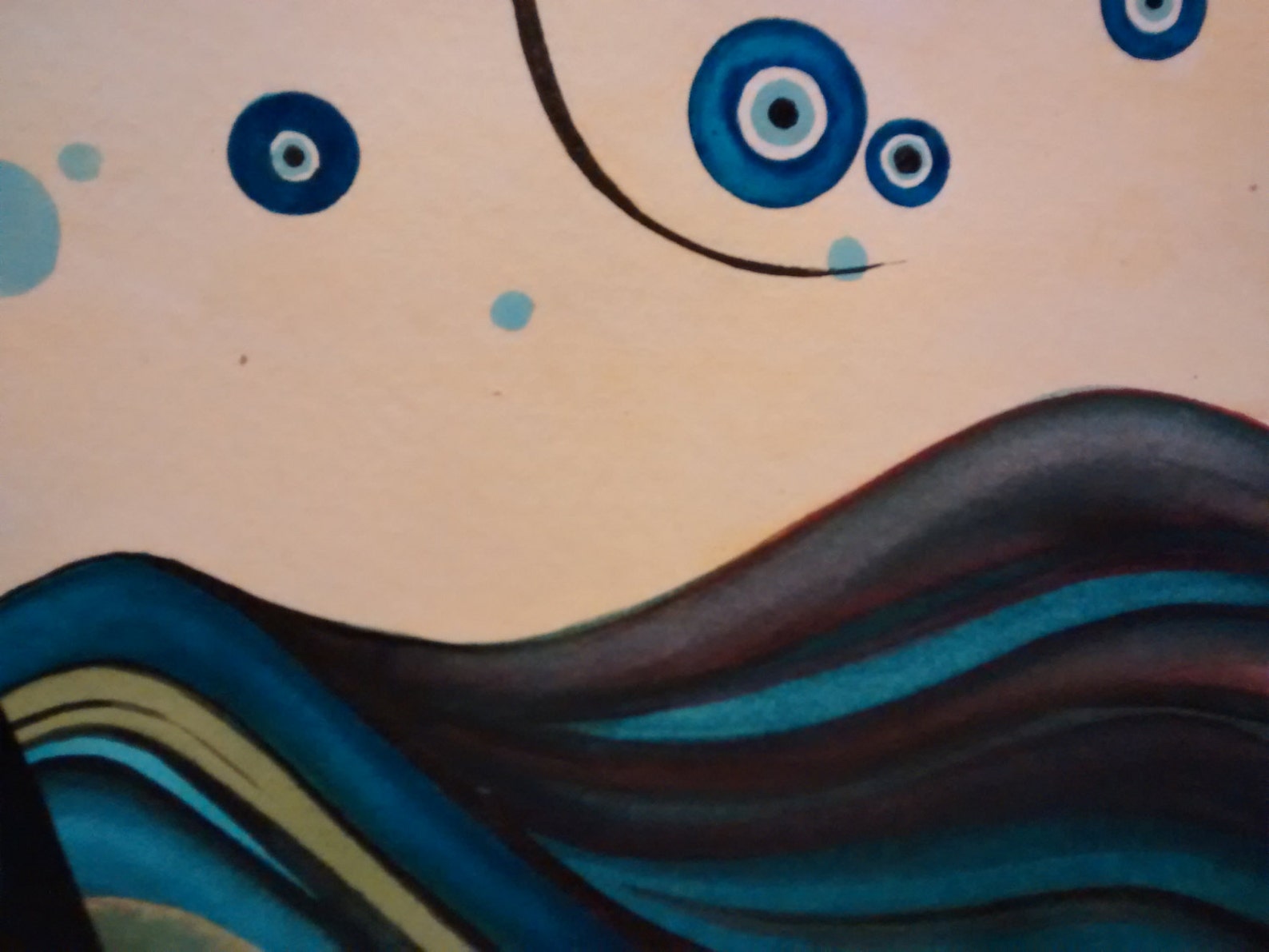 Evil Eye Painting Persian Art Watercolour Persian Gift | Etsy