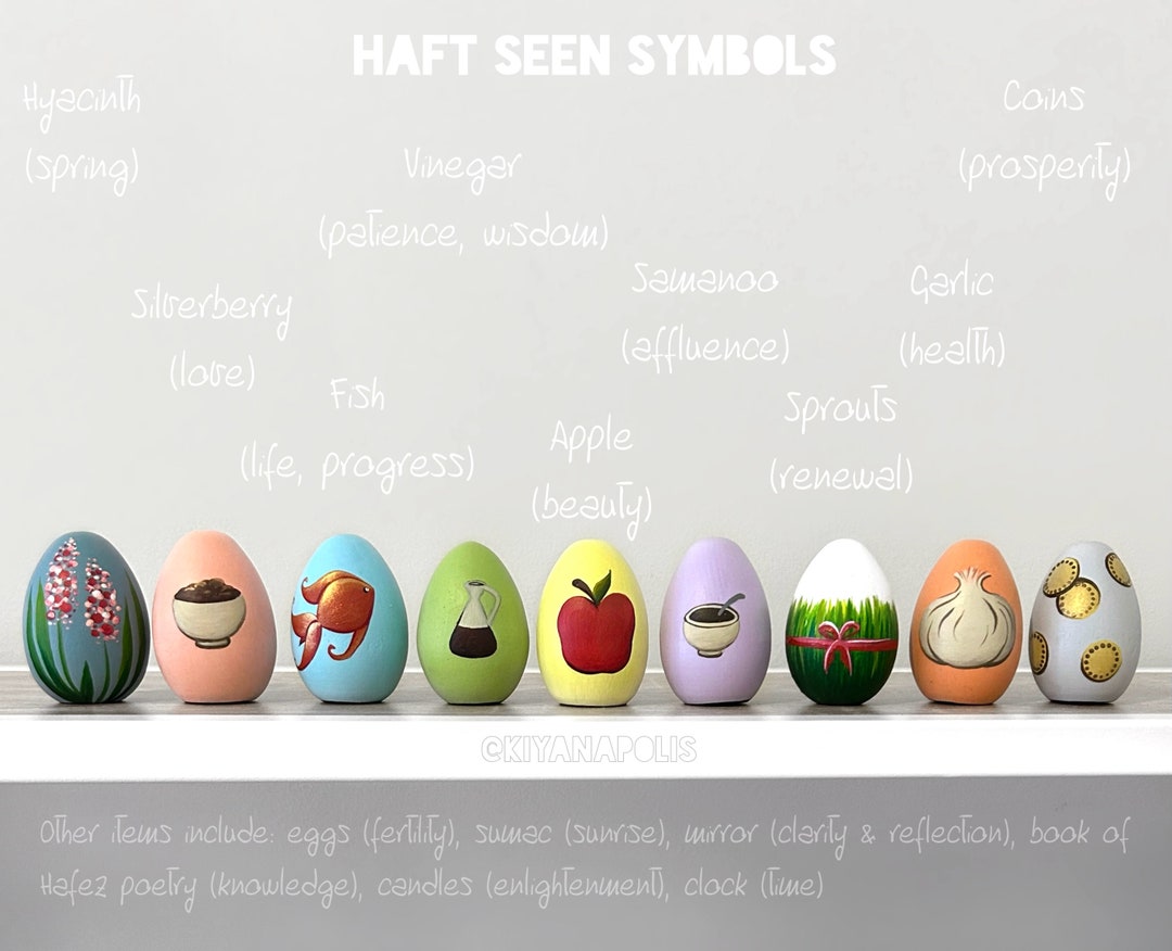 Norooz Eggs, Set of 9, Persian, Nowruz Eggs, Noruz, Haftseen, Persian ...