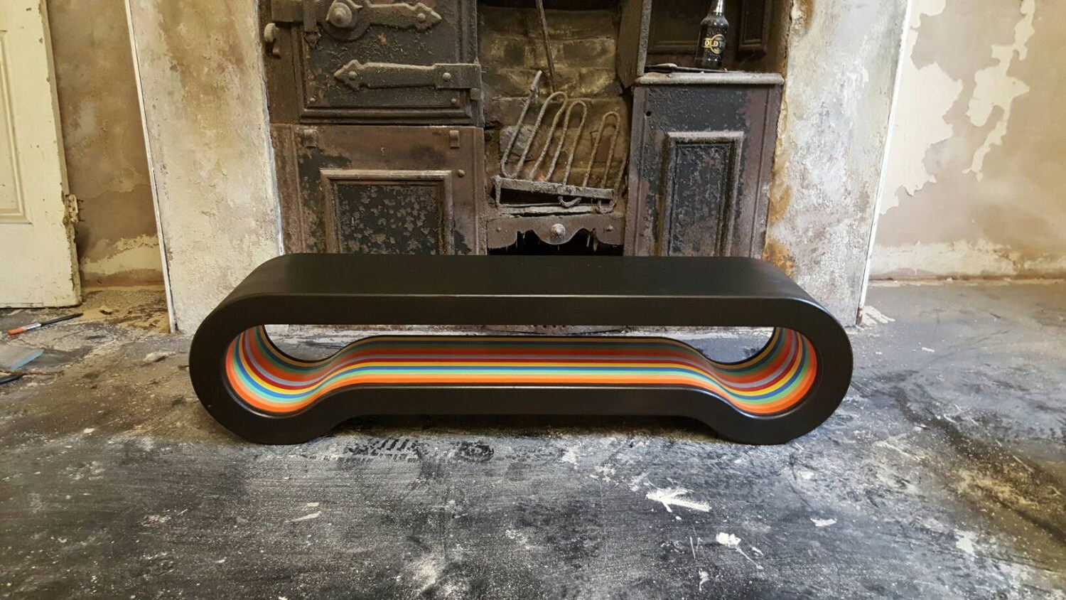 Handmade Plywood TV Stand With Rainbow Finish Custom Sizes Available Etsy UK