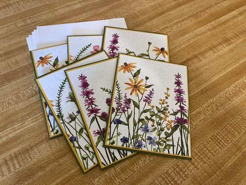 SU Dainty Flowers Note Cards, Handmade A2 Note Cards, Blank Note Cards ...