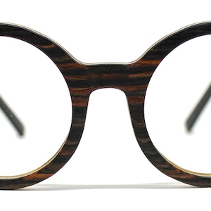 Vintage Round Wood Eyeglasses: Sandalwood Optical Frames - Etsy