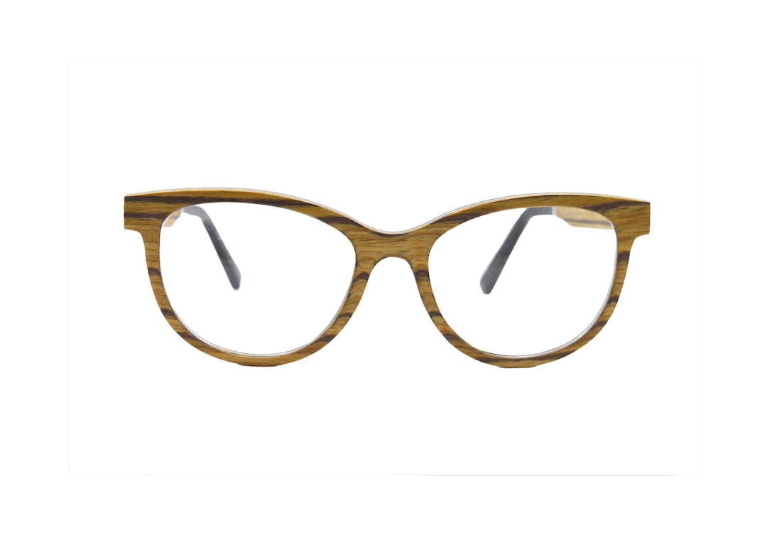 Zebrawood Cat Eye Optical Frames, Real Wood Handcrafted Eyeglasses - Etsy