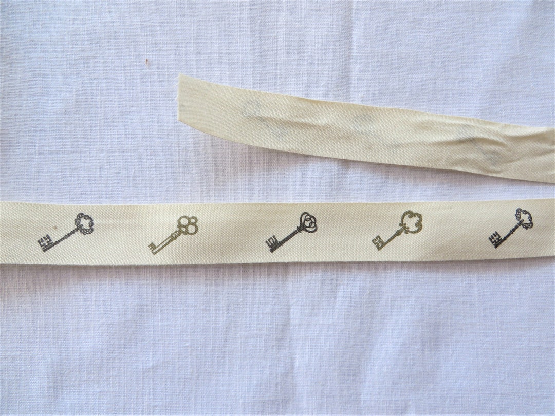 Canvas tape with keys, 3/4 inch, ivory with black print 4092S - Etsy ...