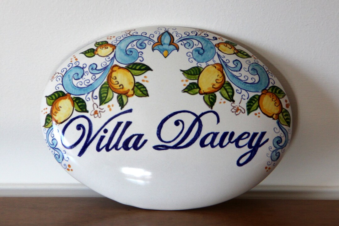 Italian Ceramic Art, Italian Artistic Majolica, Painted Lemon Ceramic ...