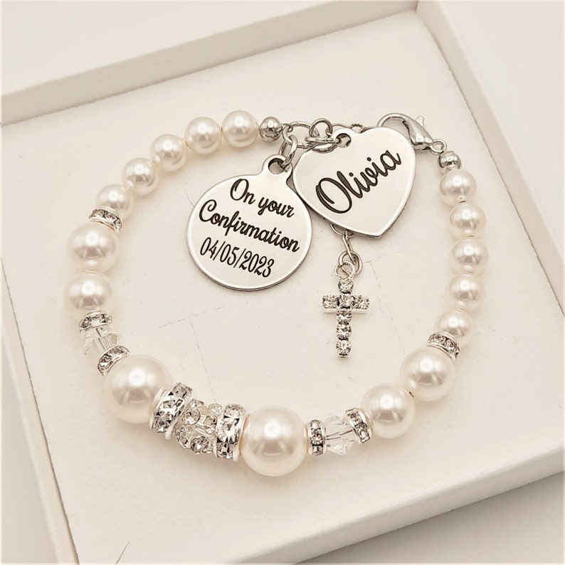 Confirmation Day Gift, Confirmation Pearl Bracelet, Gift for ...