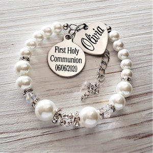 First Holy Communion Bracelet Personalized Name and Date , Holy ...
