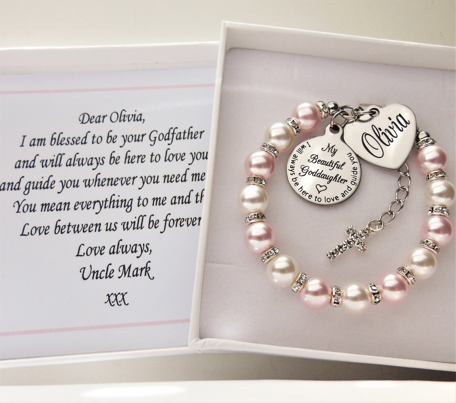 Goddaughter Baptism Gift From Godfather, Gift for Goddaughters Baptism ...