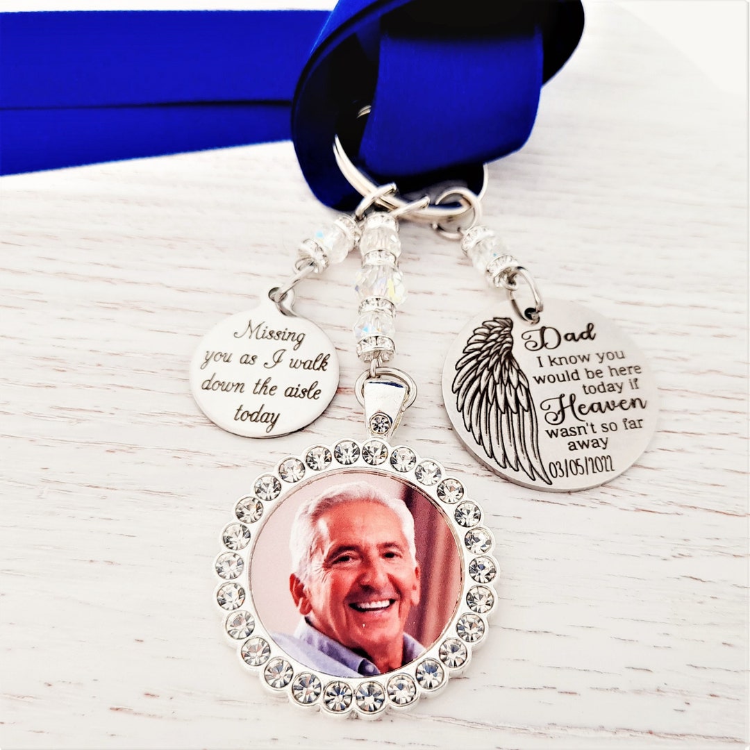 Personalized Wedding Memorial Bouquet Charm Photo Bouquet - Etsy
