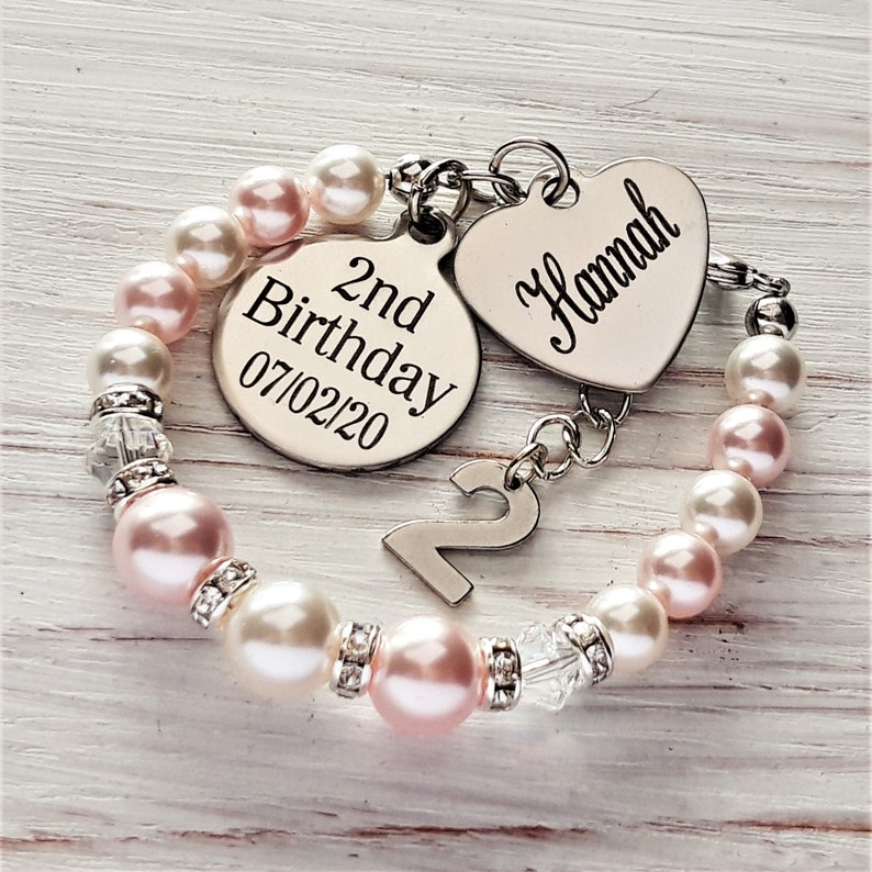 Birthday Gift for a Girl Personalized Bracelet 1st 2nd - Etsy