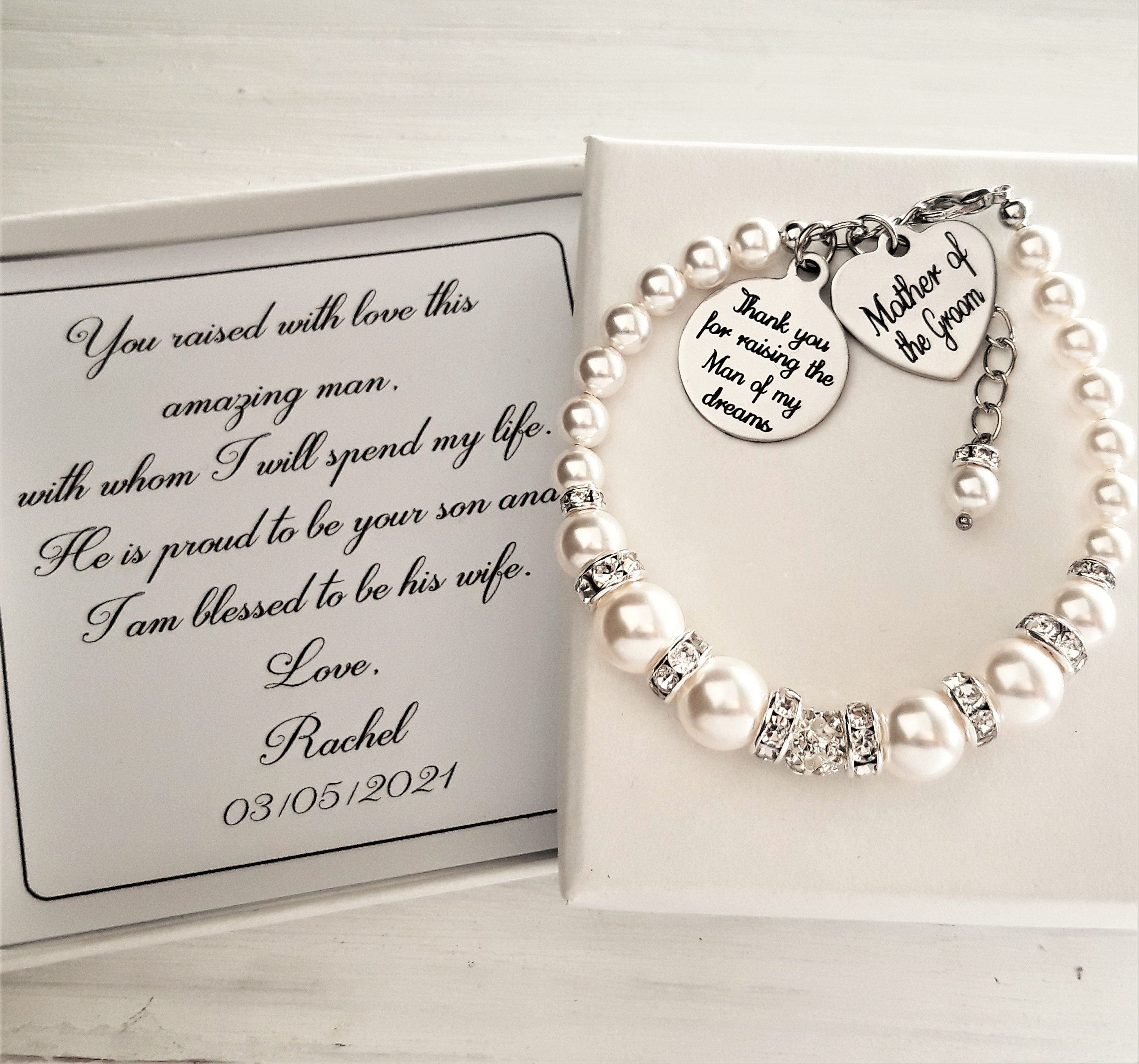 Thank you for raising the man of my dreams bracelet store